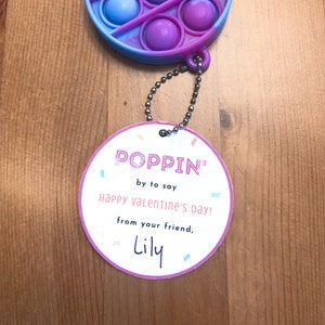 Printable Pop It Valentine | Classroom Valentines Cards | Pop It Fidget ...