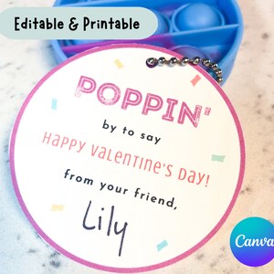 Printable Pop It Valentine | Classroom Valentines Cards | Pop It Fidget ...