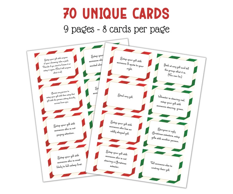 Christmas Gift Exchange White Elephant Party Game Yankee Swap Gift ...