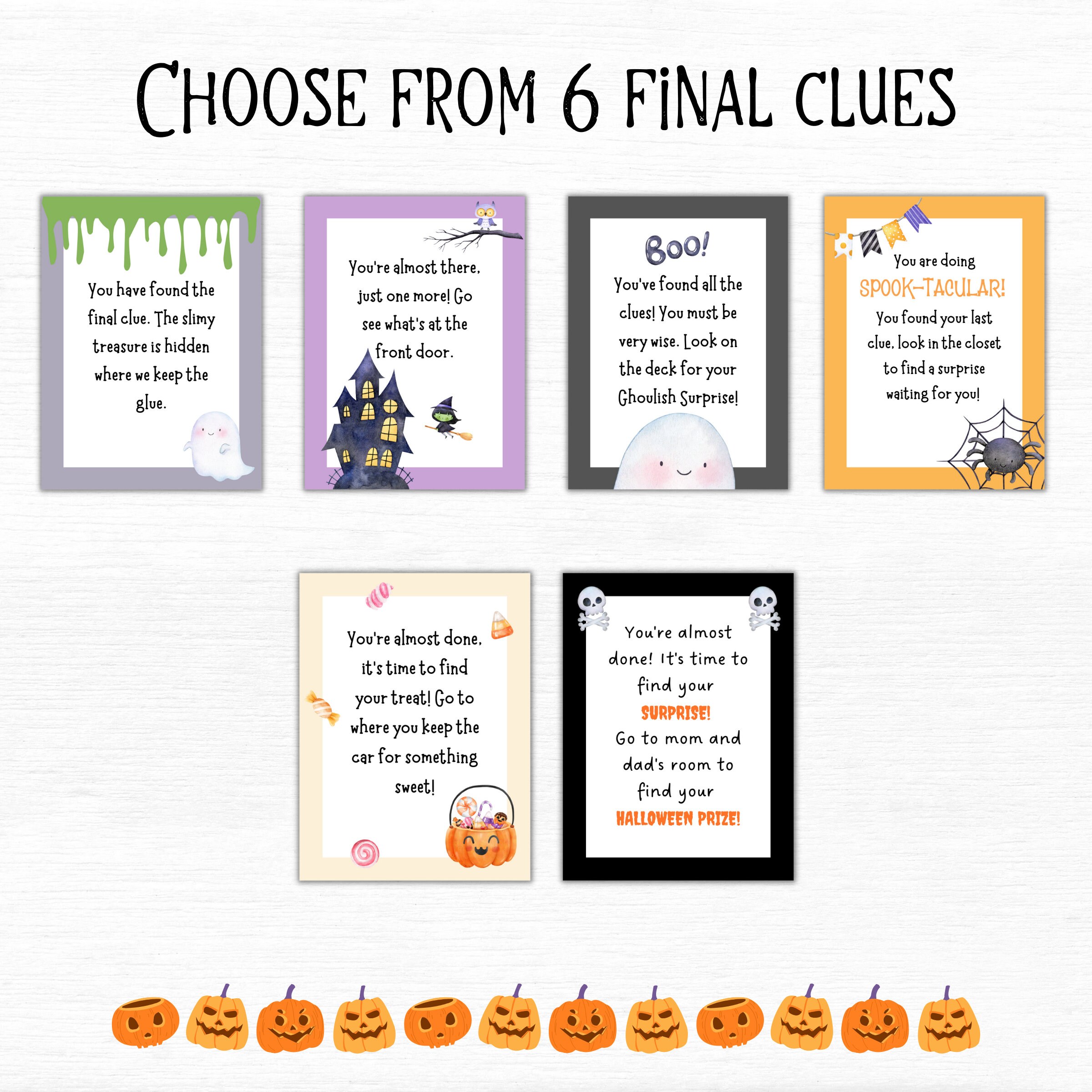 Indoor Halloween Scavenger Hunt for Kids Printable Treasure - Etsy