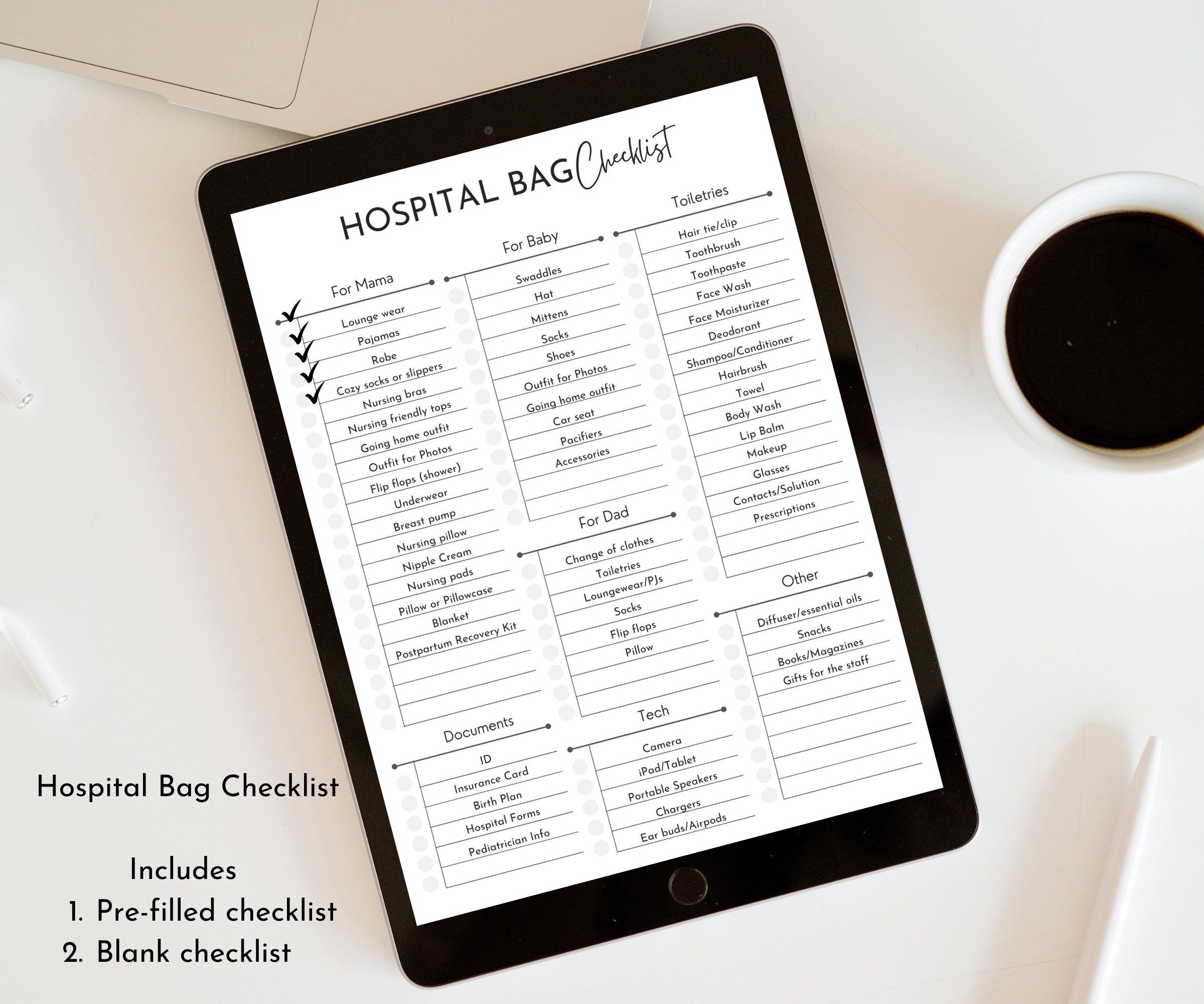 Pregnancy and Baby Checklist Bundle | Pregnancy Planner | Expecting Mom ...