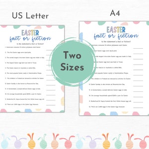 Printable Easter Fact or Fiction Game | Family Game Night | Easter ...