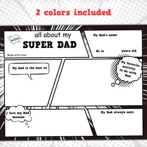 All About My Dad Comic Strip Questionnaire | First Father's Day ...