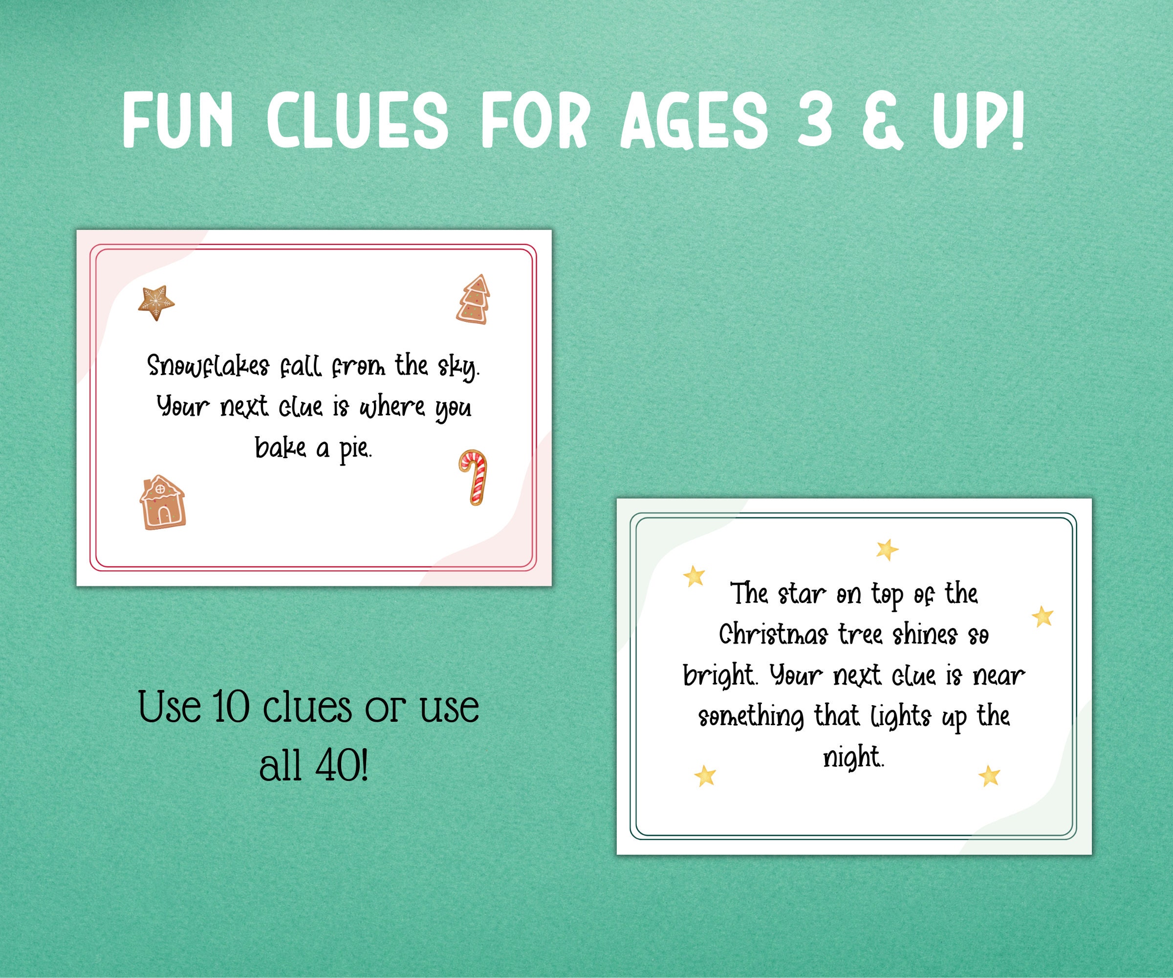 Christmas Scavenger Hunt for Kids | Printable Treasure Hunt | Treasure ...