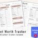 Net Worth Tracker Printable Net Worth Annual Worksheet Monthly Budget ...