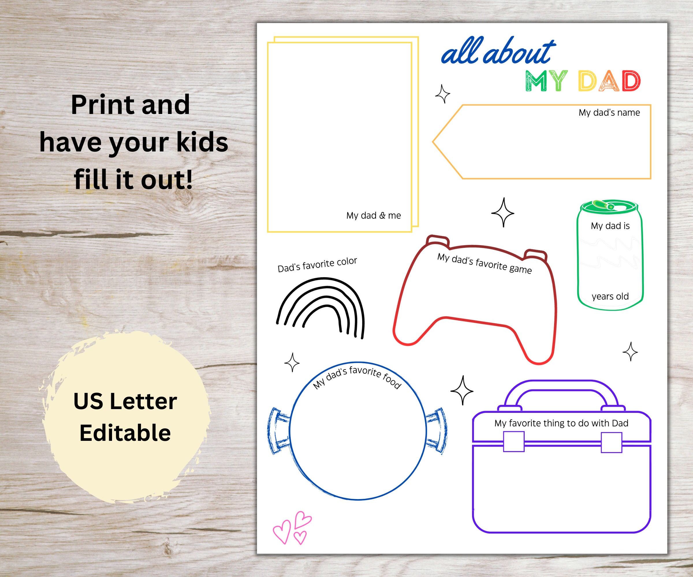 Father's Day All About My Dad Questionnaire | First Father's Day ...