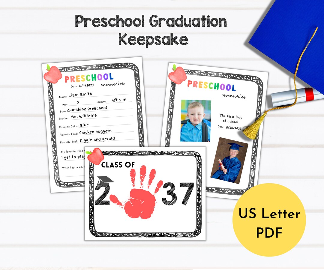 Preschool Graduation Keepsake | School Memory Book | Preschool ...