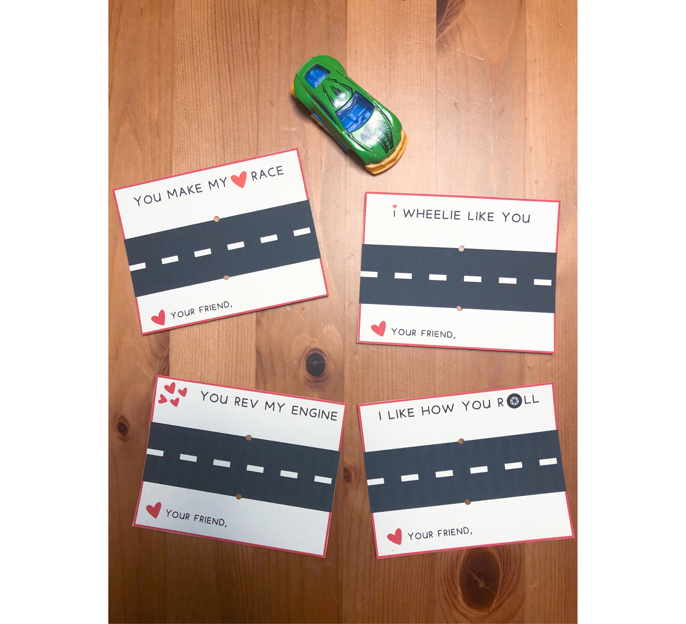 Printable Car Classroom Valentines Boy Valentines Race Car Valentine ...