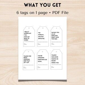 Funny Employee Appreciation Gift Tags | Staff Appreciation Week ...