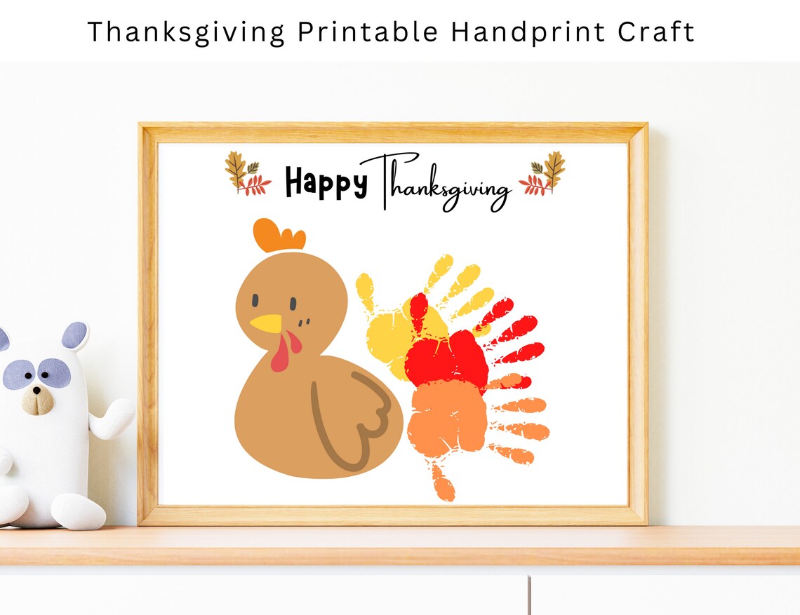 Printable Thanksgiving Handprint Activity Turkey Handprint - Etsy