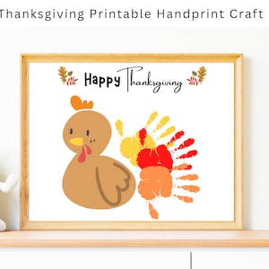 Printable Thanksgiving Handprint Activity | Turkey Handprint Art ...
