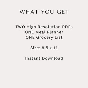 Printable Weekly Meal Planner | Printable Grocery List | Meal Plan ...