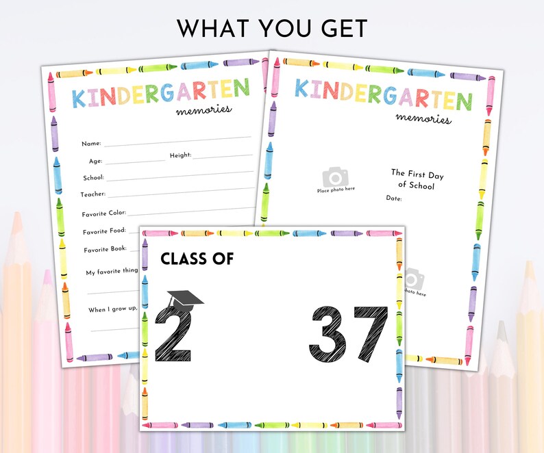 Kindergarten Graduation Keepsake | School Memory Book | Kindergarten ...