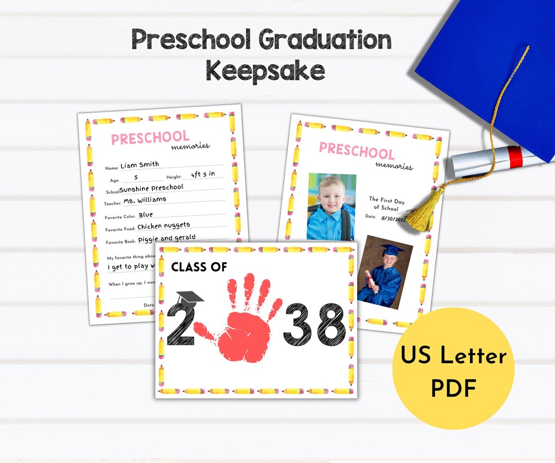 Preschool Graduation Keepsake | School Memory Book | Preschool ...