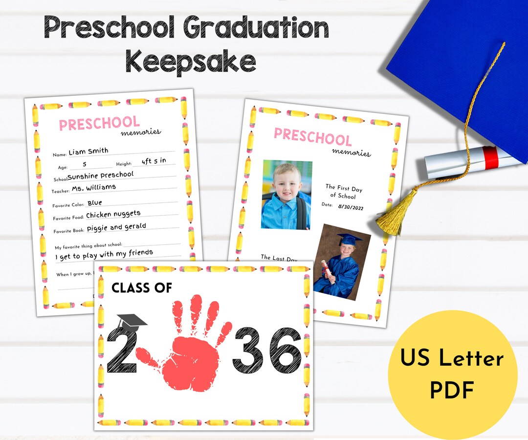 Preschool Graduation Keepsake School Memory Book Preschool - Etsy