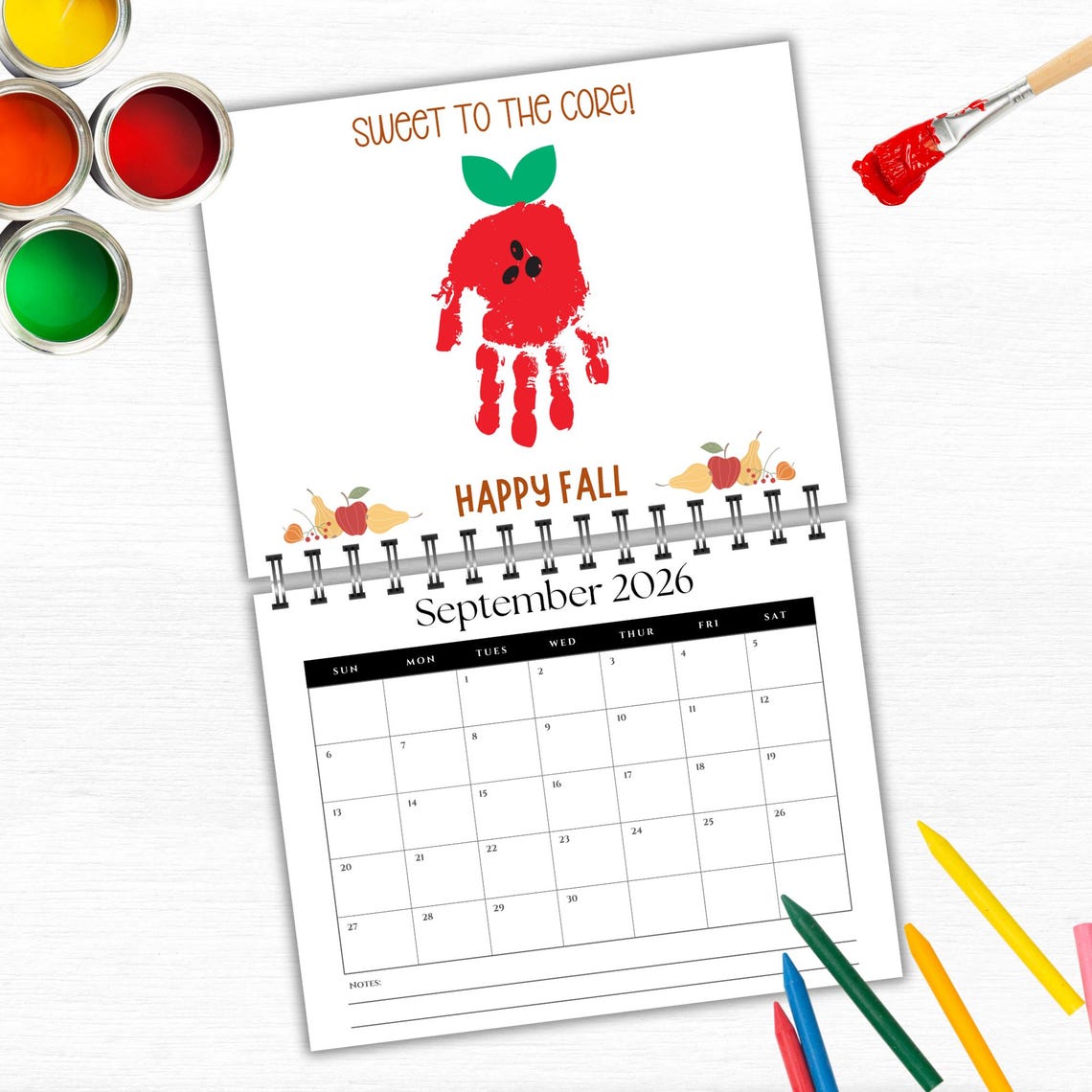 Handprint Calendar Memory Book | Custom Handprint Footprint Art ...