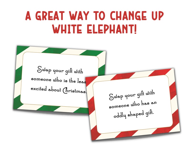 Christmas Gift Exchange White Elephant Party Game Yankee Swap Gift ...