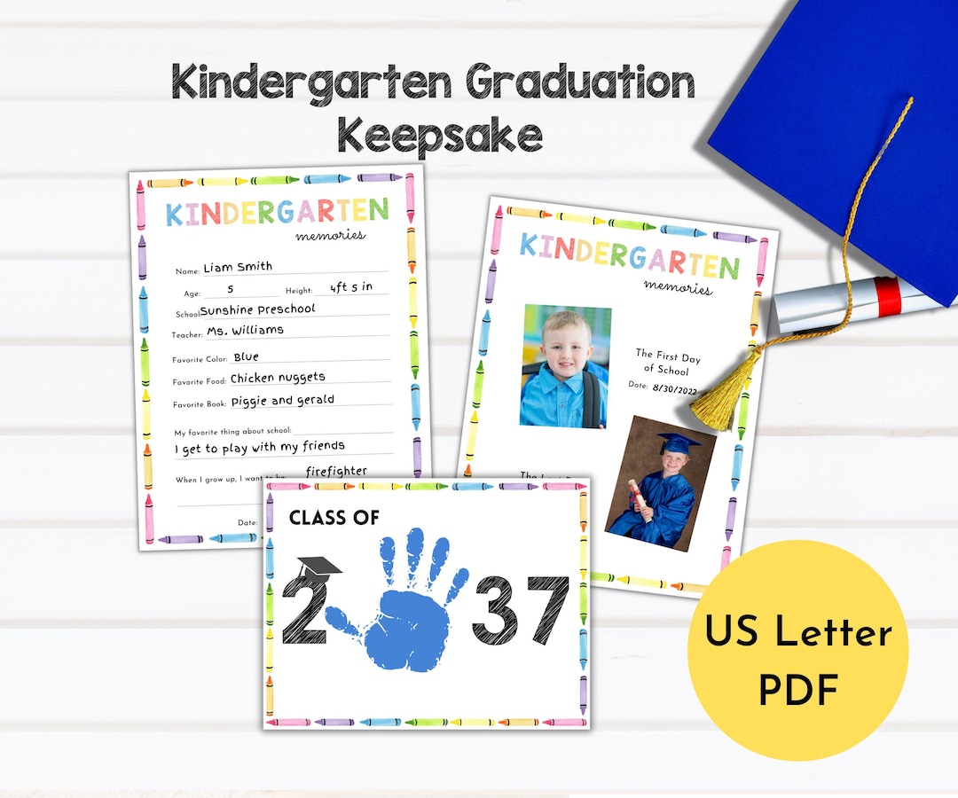 Kindergarten Graduation Keepsake | School Memory Book | Kindergarten ...
