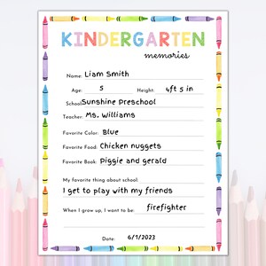 Kindergarten Graduation Keepsake | School Memory Book | Kindergarten ...