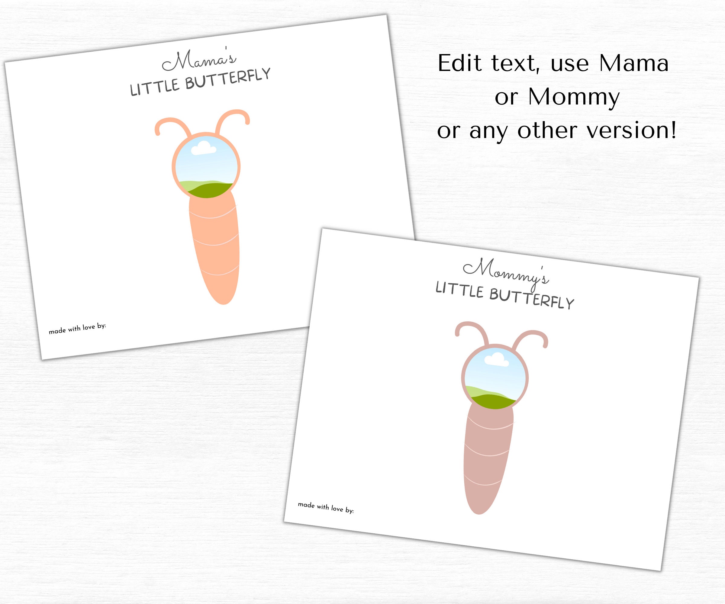 Mothers Day Butterfly Handprint Craft Happy Mothers Day - Etsy