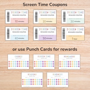 Kids Reward Chart System | Chore Chart for Kids | Kids Reward Bucks ...