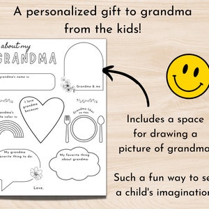 All About Grandma Mother's Day Keepsake | Printable All About Grandma ...