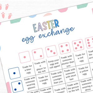 Easter Egg Exchange Dice Game | Family Game Night | Easter Activities ...