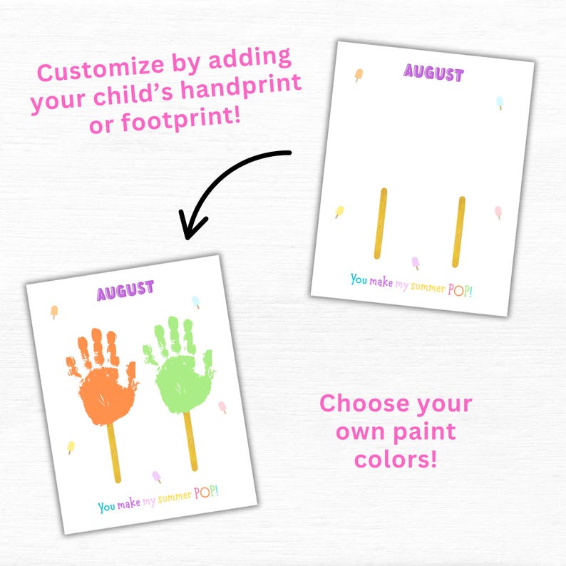 Handprint Monthly Memory Book | Handprint Art Keepsake | Toddler and ...