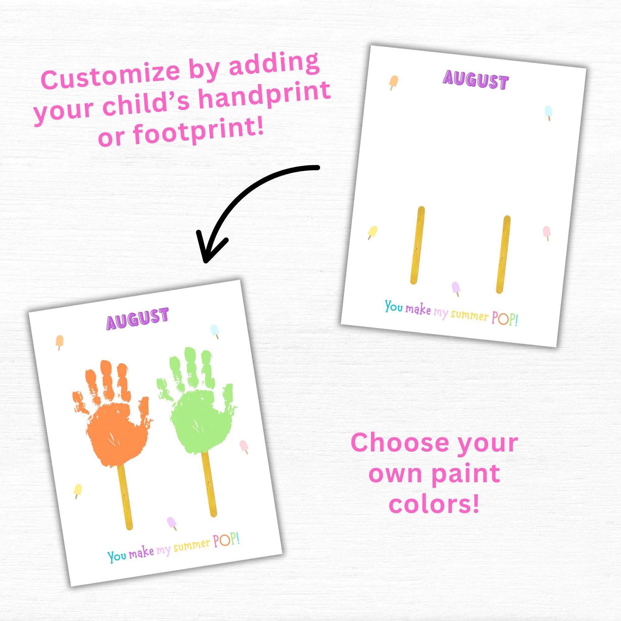 Handprint Monthly Memory Book | Handprint Art Keepsake | Toddler and ...