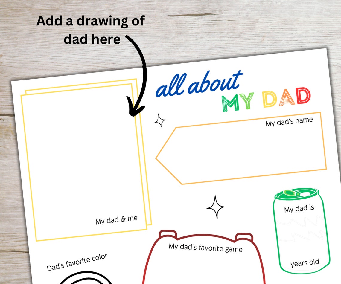 Father's Day All About My Dad Questionnaire First - Etsy