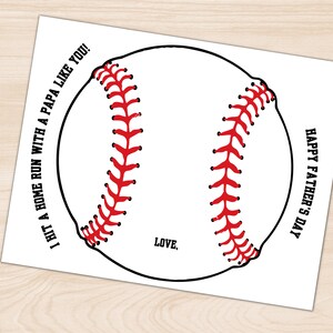 Father's Day Papa Handprint Craft | Printable Baseball Handprint Art ...