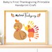 Baby's First Thanksgiving Handprint Activity Turkey Handprint Art ...