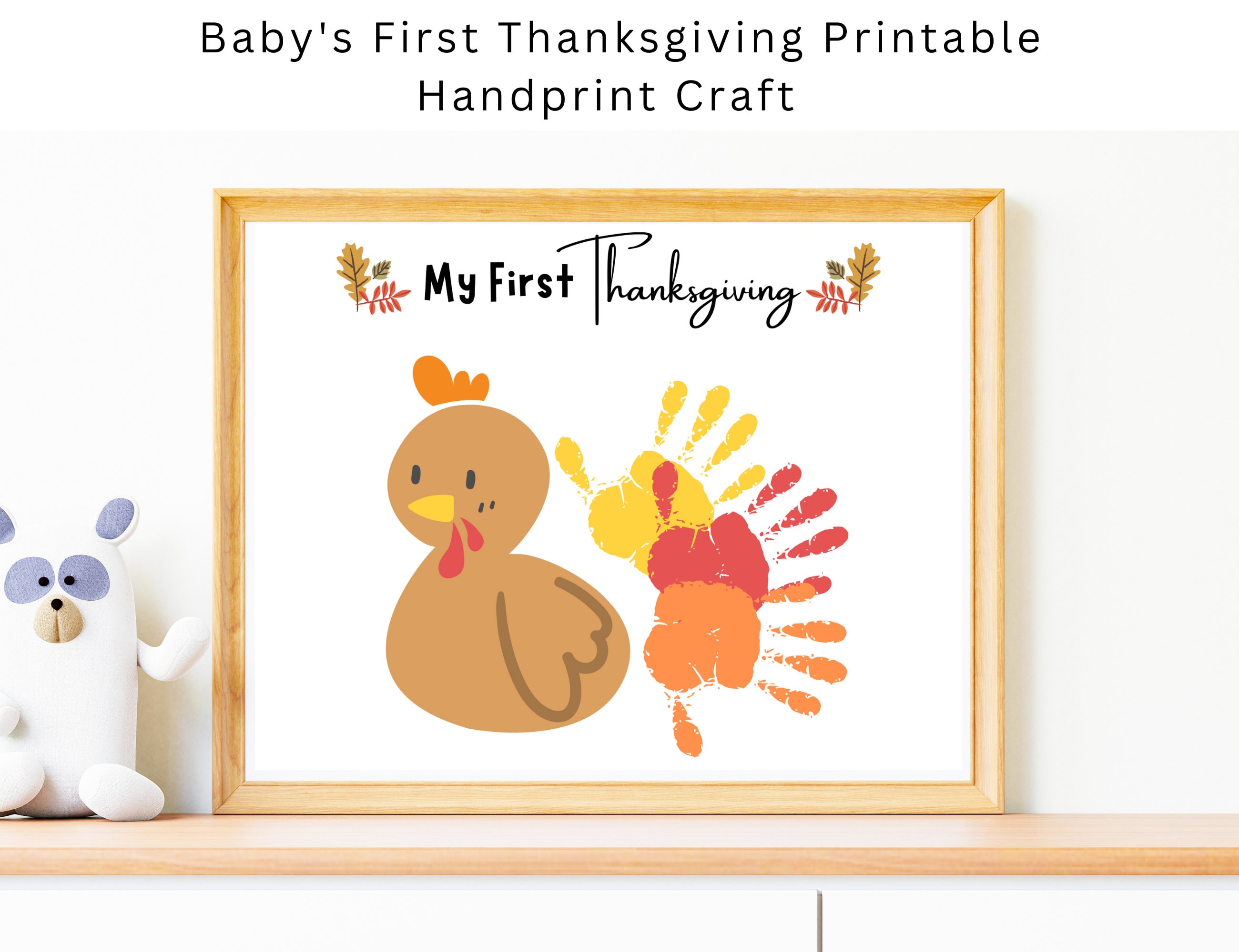 Baby's First Thanksgiving Handprint Activity Turkey Handprint Art ...