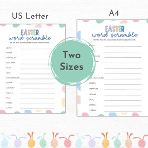 Printable Easter Word Scramble Game | Family Game Night | Easter ...