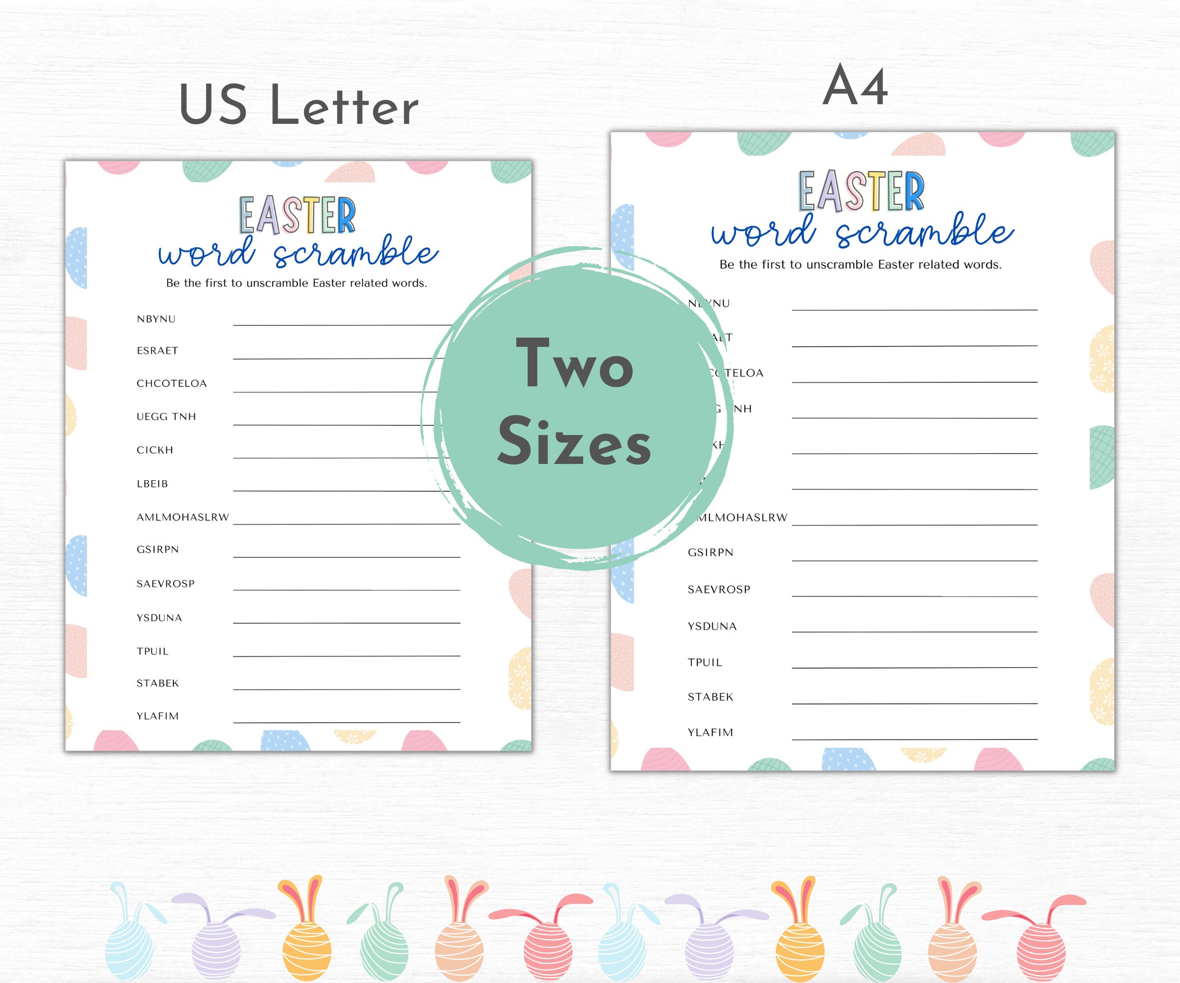 Printable Easter Word Scramble Game | Family Game Night | Easter ...