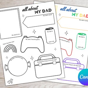 Father's Day All About My Dad Questionnaire | First Father's Day ...
