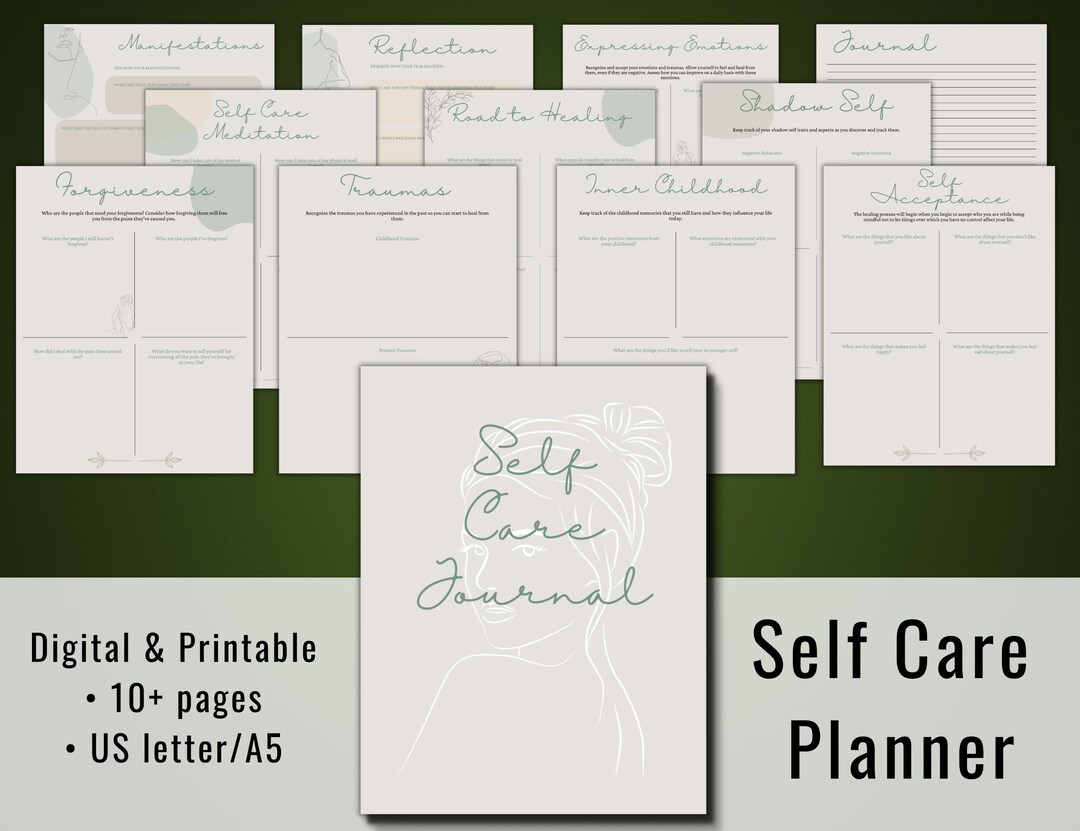 Self Care Journal Printable | Wellness Planner | Self Love Journal ...