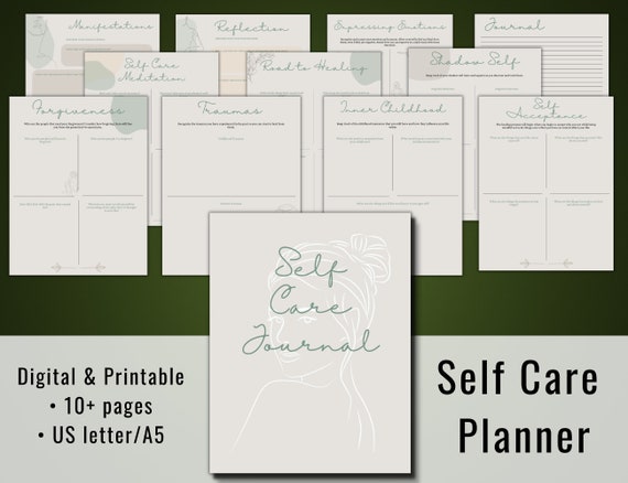 Self Care Journal Printable Wellness Planner Self Love - Etsy