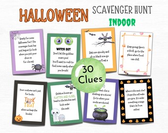 Halloween Scavenger Hunt for Kids | Printable Treasure Hunt | Treasure ...