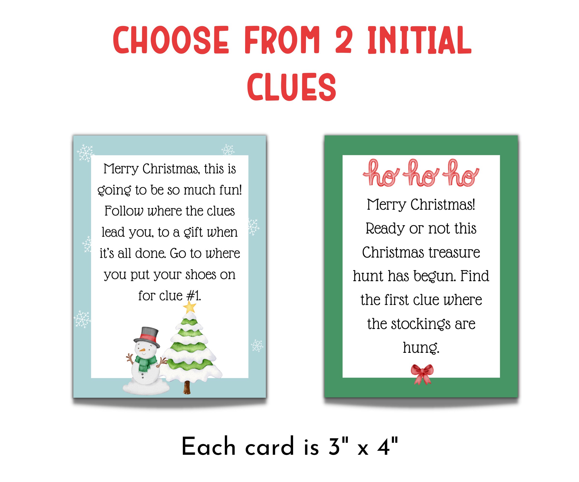 Christmas Scavenger Hunt for Kids | Printable Treasure Hunt | Treasure ...