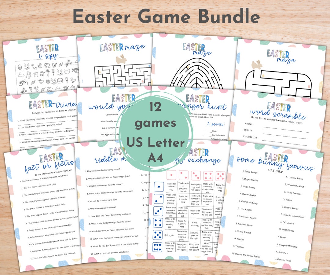 Printable Easter Party Game Bundle | Family Game Night | Easter ...