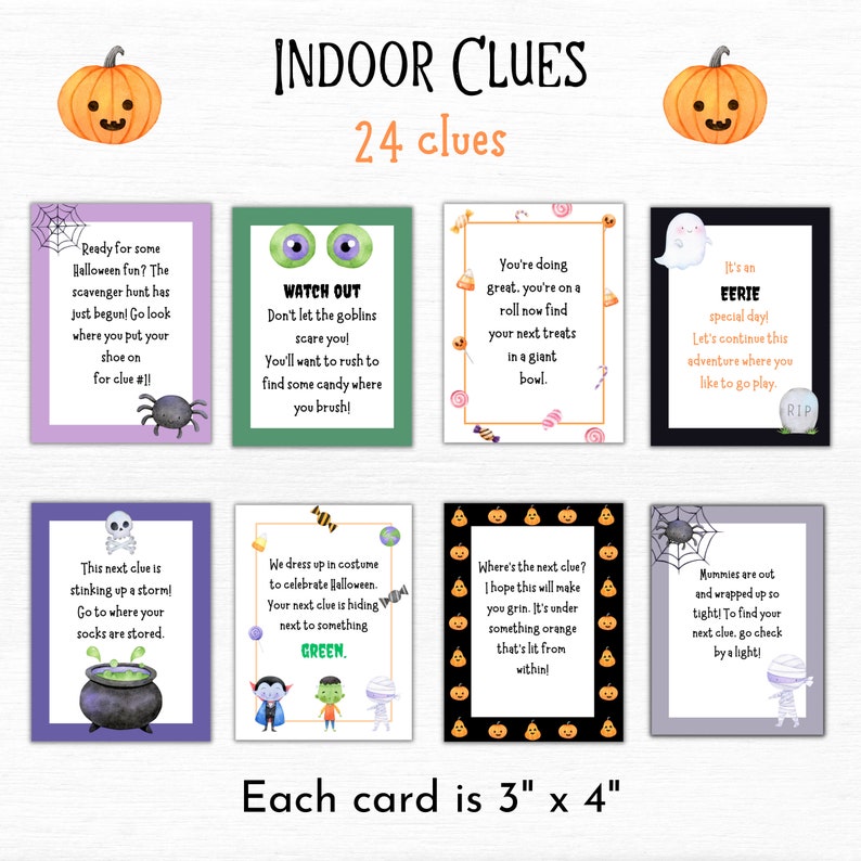Halloween Scavenger Hunt for Kids Printable Treasure Hunt - Etsy