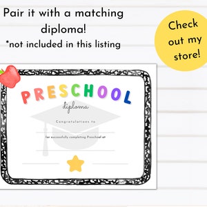 Preschool Graduation Keepsake | School Memory Book | Preschool ...