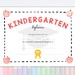 Printable Kindergarten Graduation Diploma | Kinder Certificate Editable ...