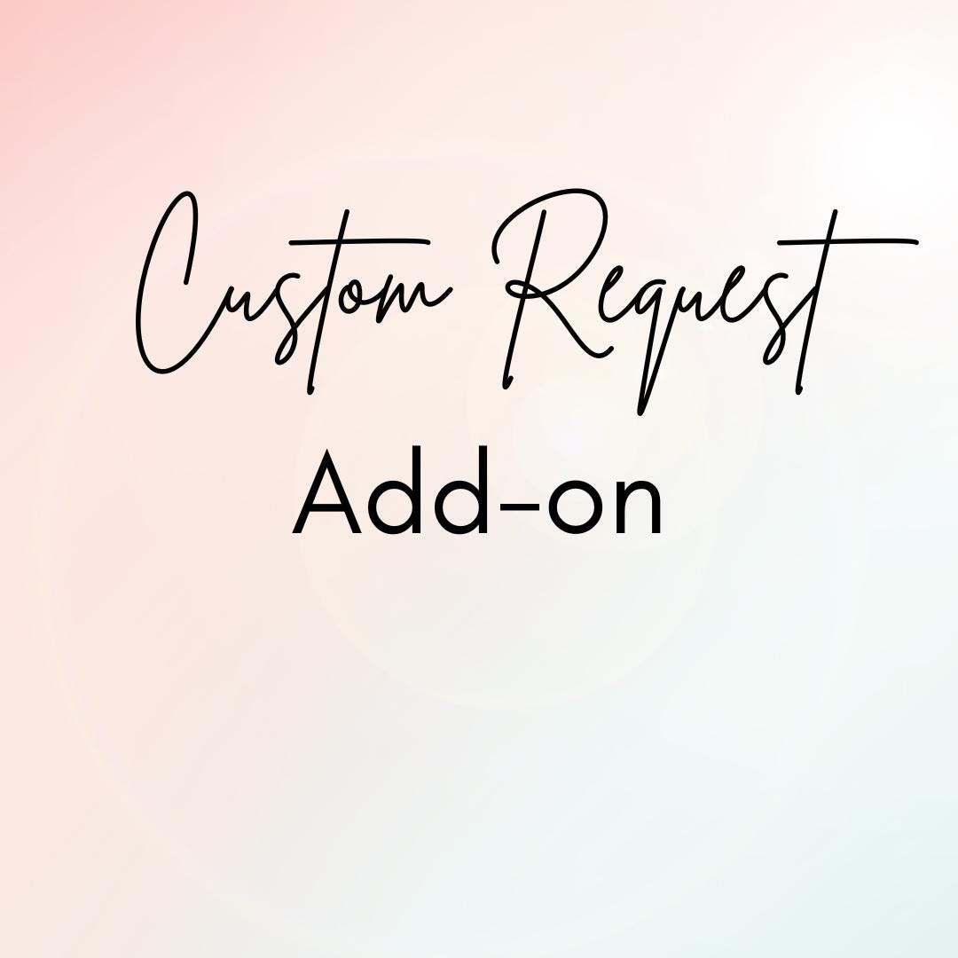 Custom Request Add on for Small Text Change on One of the Designs in ...