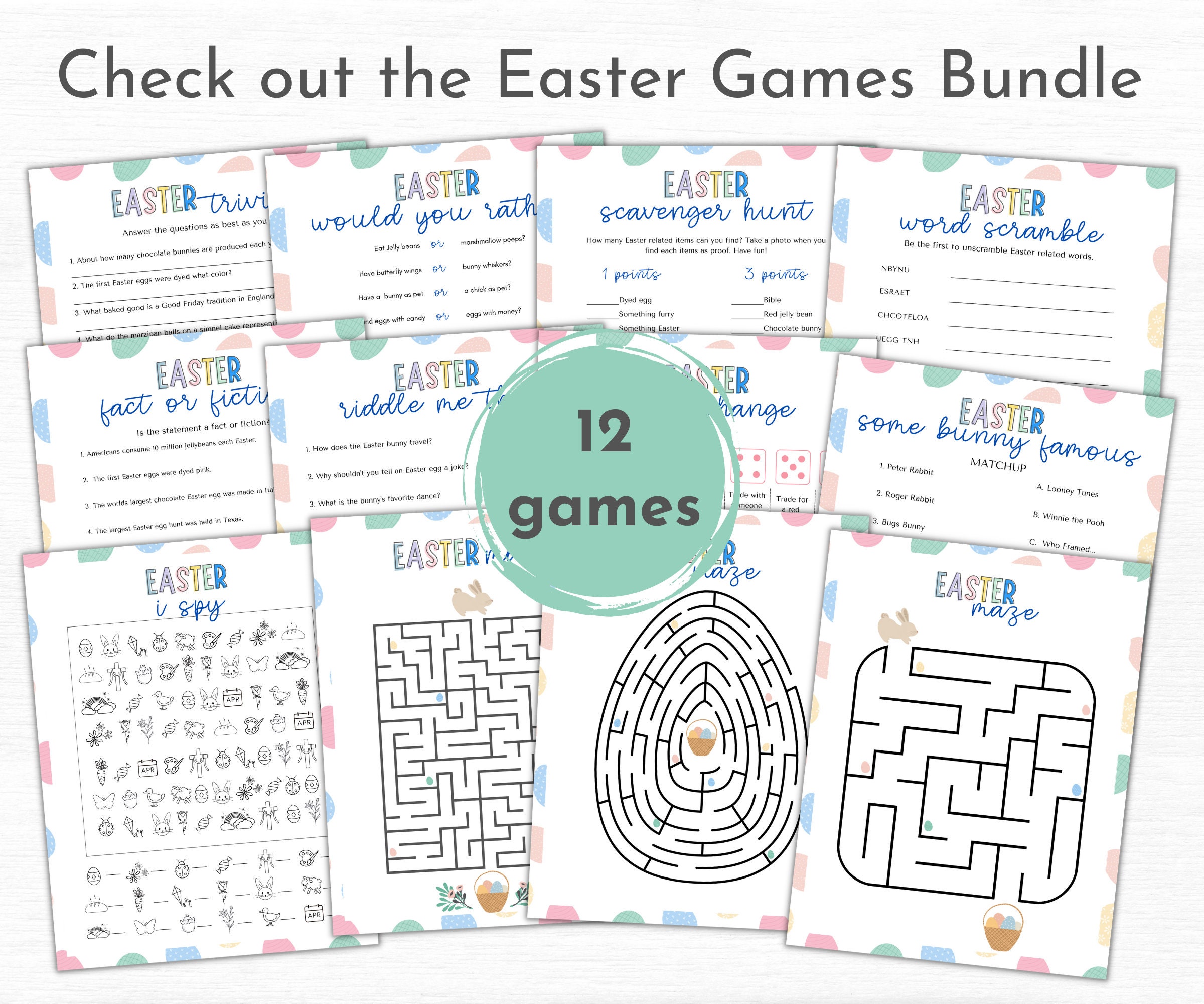 Printable Easter Word Scramble Game | Family Game Night | Easter ...