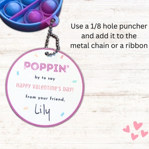 Printable Pop It Valentine | Classroom Valentines Cards | Pop It Fidget ...