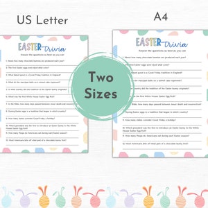 Printable Easter Trivia Game | Family Game Night | Easter Activities ...