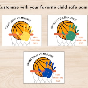 Father's Day Handprint Craft | Printable Basketball Handprint Art ...