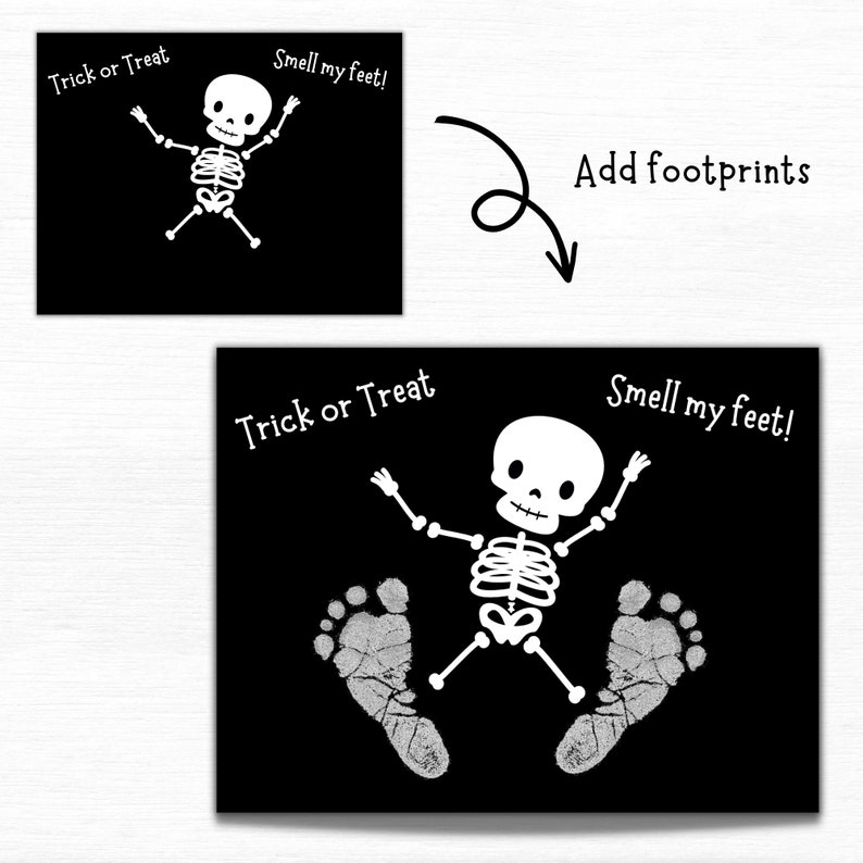 Halloween Handprint Craft | Footprint Art | Toddler Halloween Activity ...